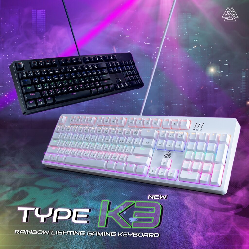 คีย์บอร์ดเกมมิ่ง รุ่น type k3 new - EGA ZONE
