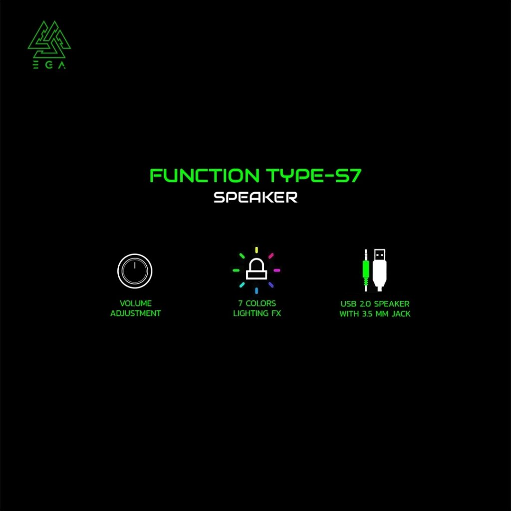 ลำโพงเกมมิ่ง รุ่น Type S7 - EGA ZONE
