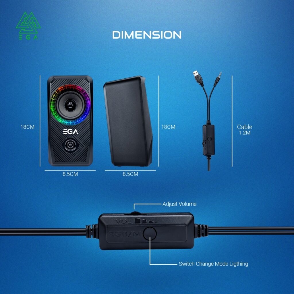 ลำโพงเกมมิ่ง รุ่น Type S7 - EGA ZONE