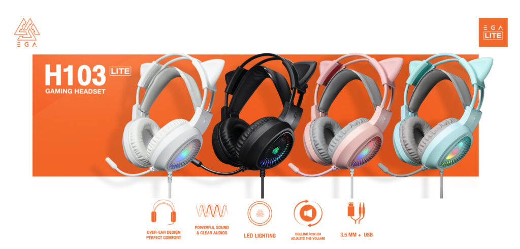 หูฟังเกมมิ่ง รุ่น H103 LITE - EGA ZONE