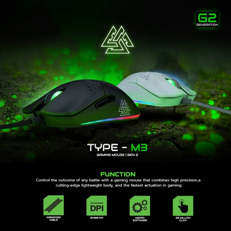 เมาส์เกมมิ่ง รุ่น Type M3 GEN2 - EGA ZONE