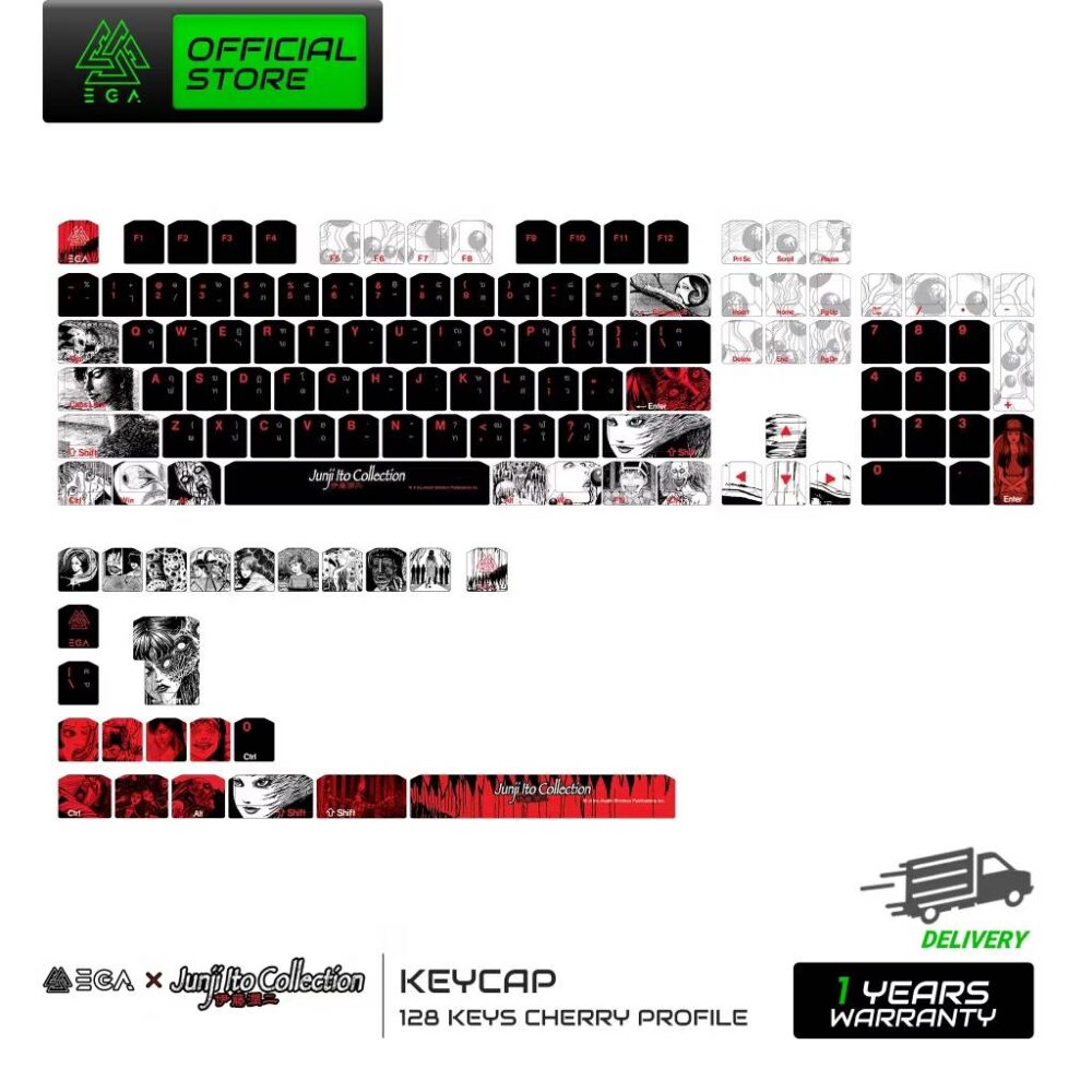 EGA X JUNJI ITO COLLECTION KEYCAP SET - EGA ZONE