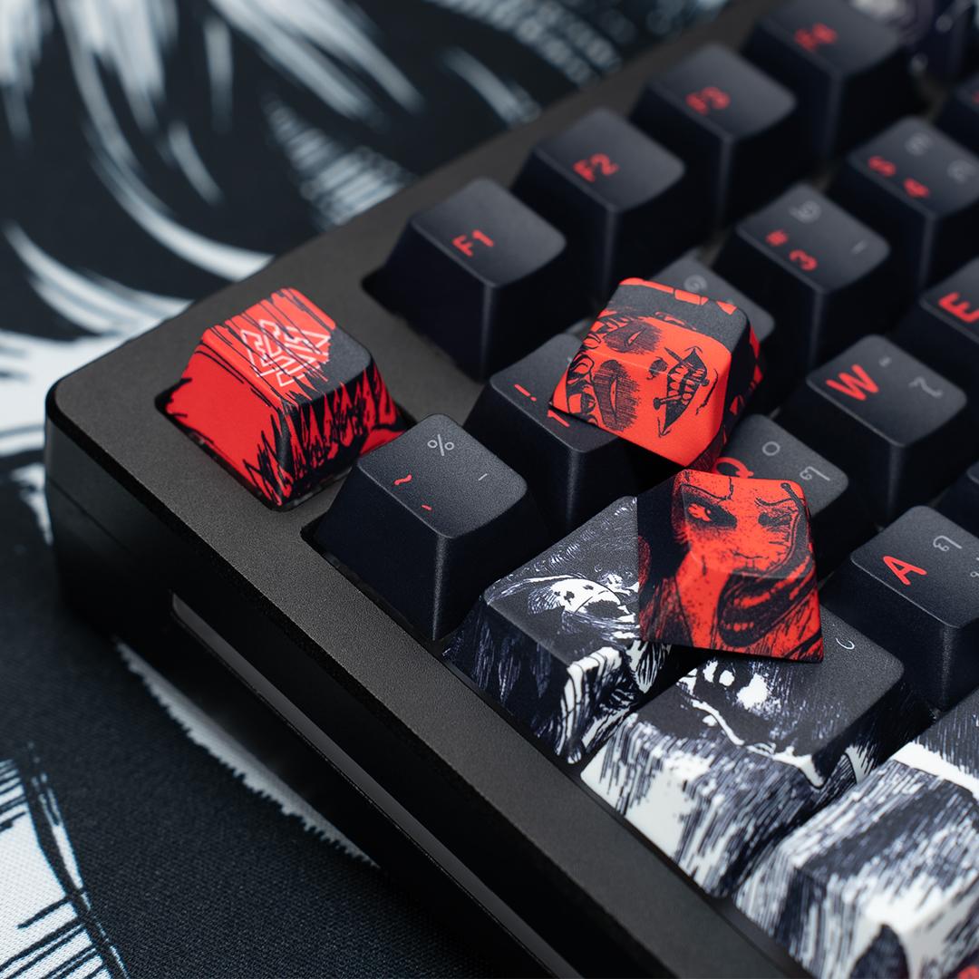 Keycap Junji Ito 2025 – Full Set 128 Keys Cherry Profile PBT ลายอนิเมะ ...