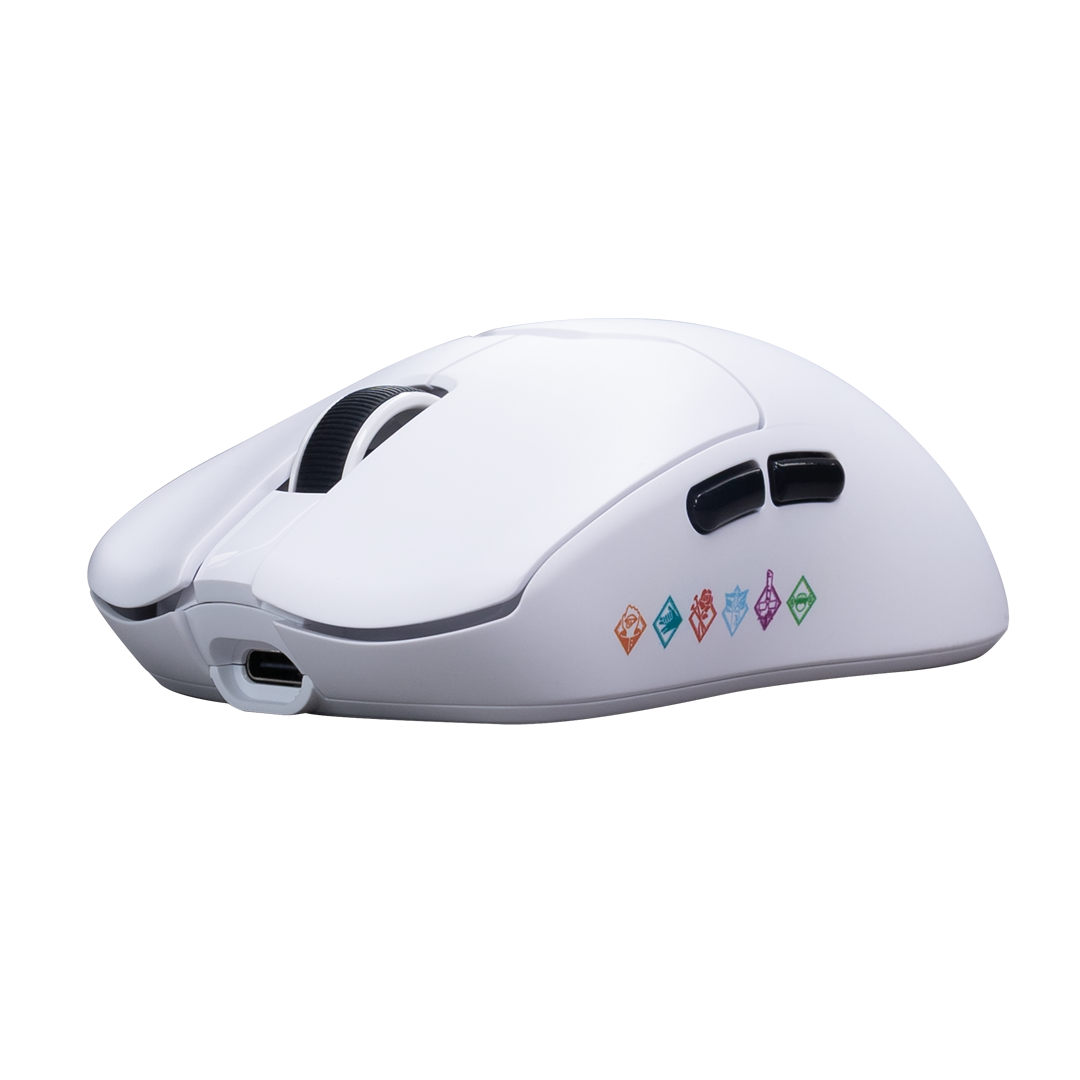 เมาส์ JJK White M1 - Wireless Gaming Mouse 4K 3 Mode เซ็นเซอร์ Pixart ...